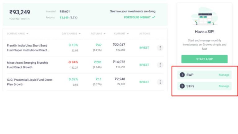 How To Start A STP And SWP On Groww