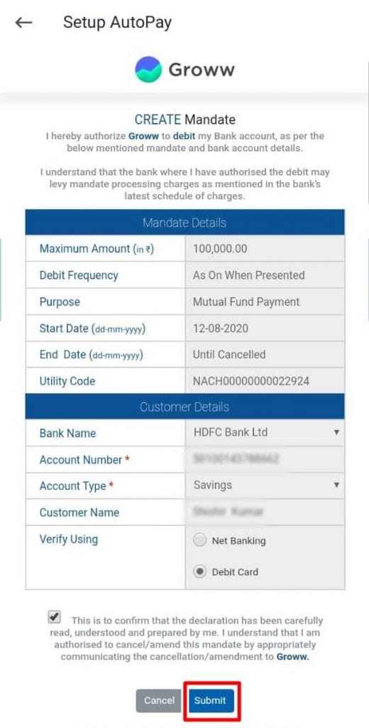 How to Set Up Autopay Via OTP on Groww