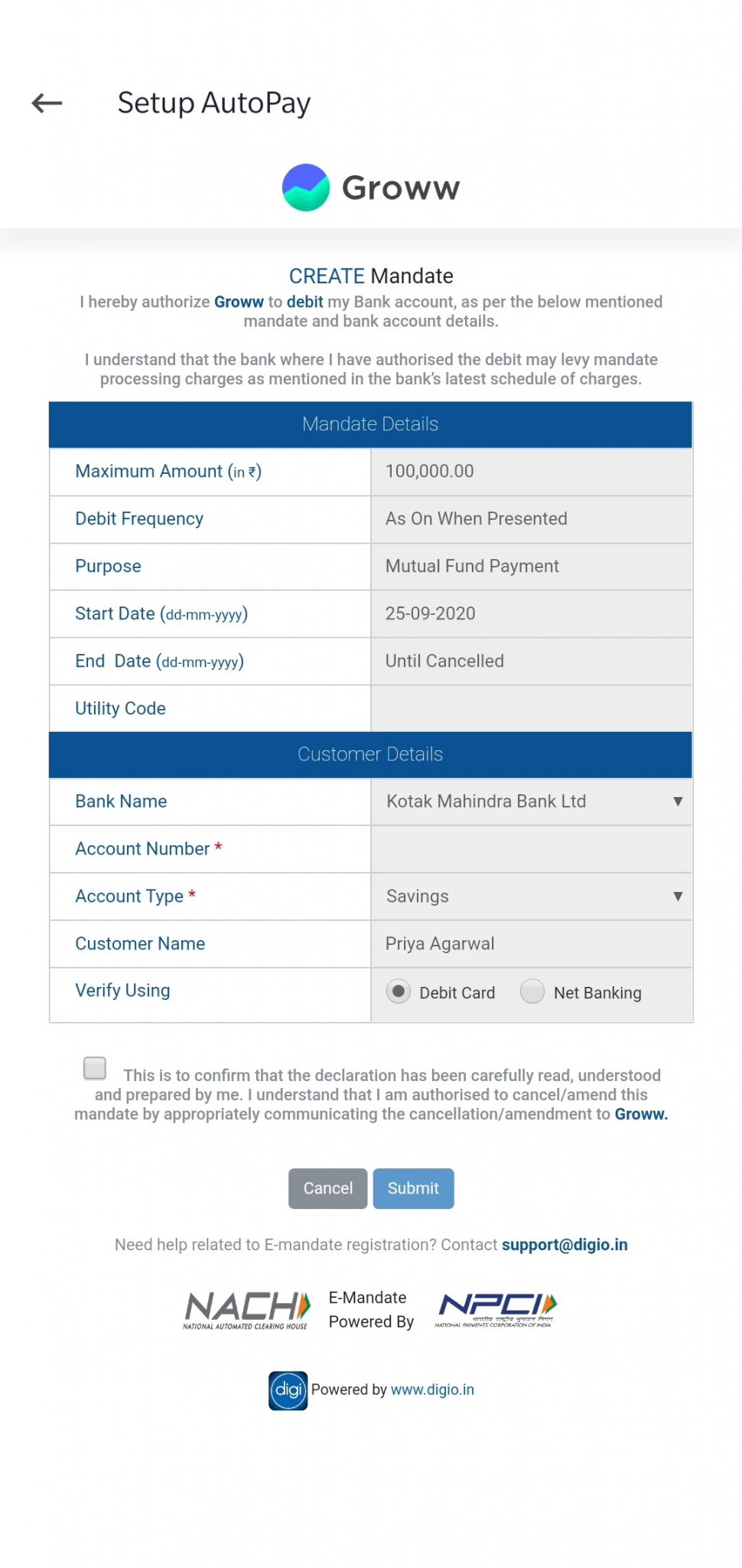 How to Set Up Autopay Via OTP on Groww